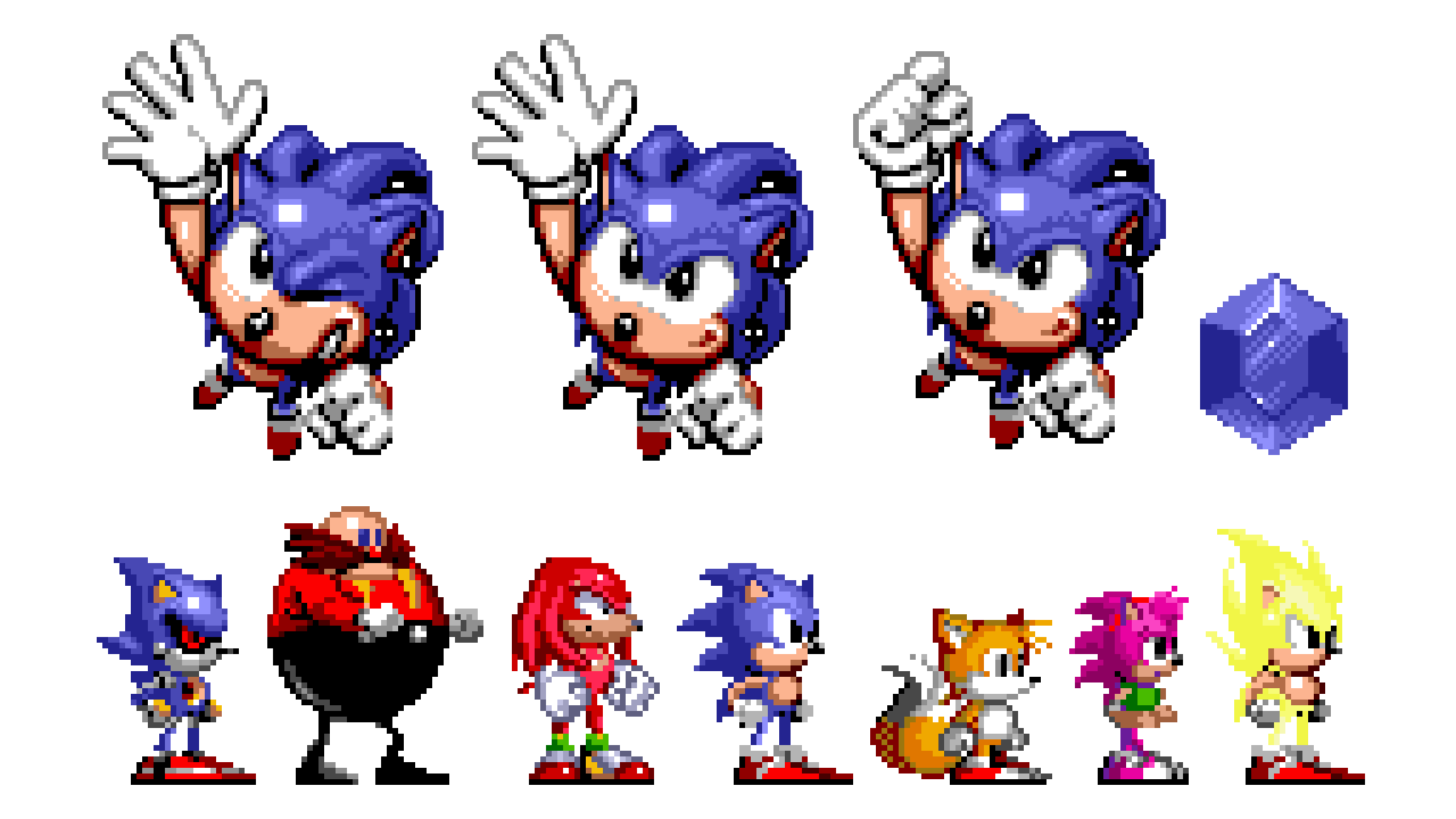 Pixilart - new sonic sprites by da-sonic-boi