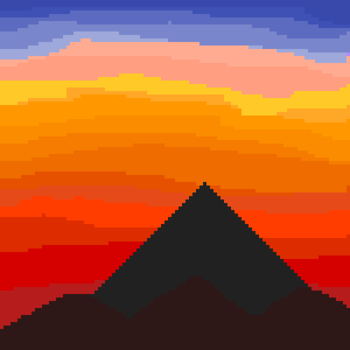 Pixilart - Sunset Pyramid by Pixels2008