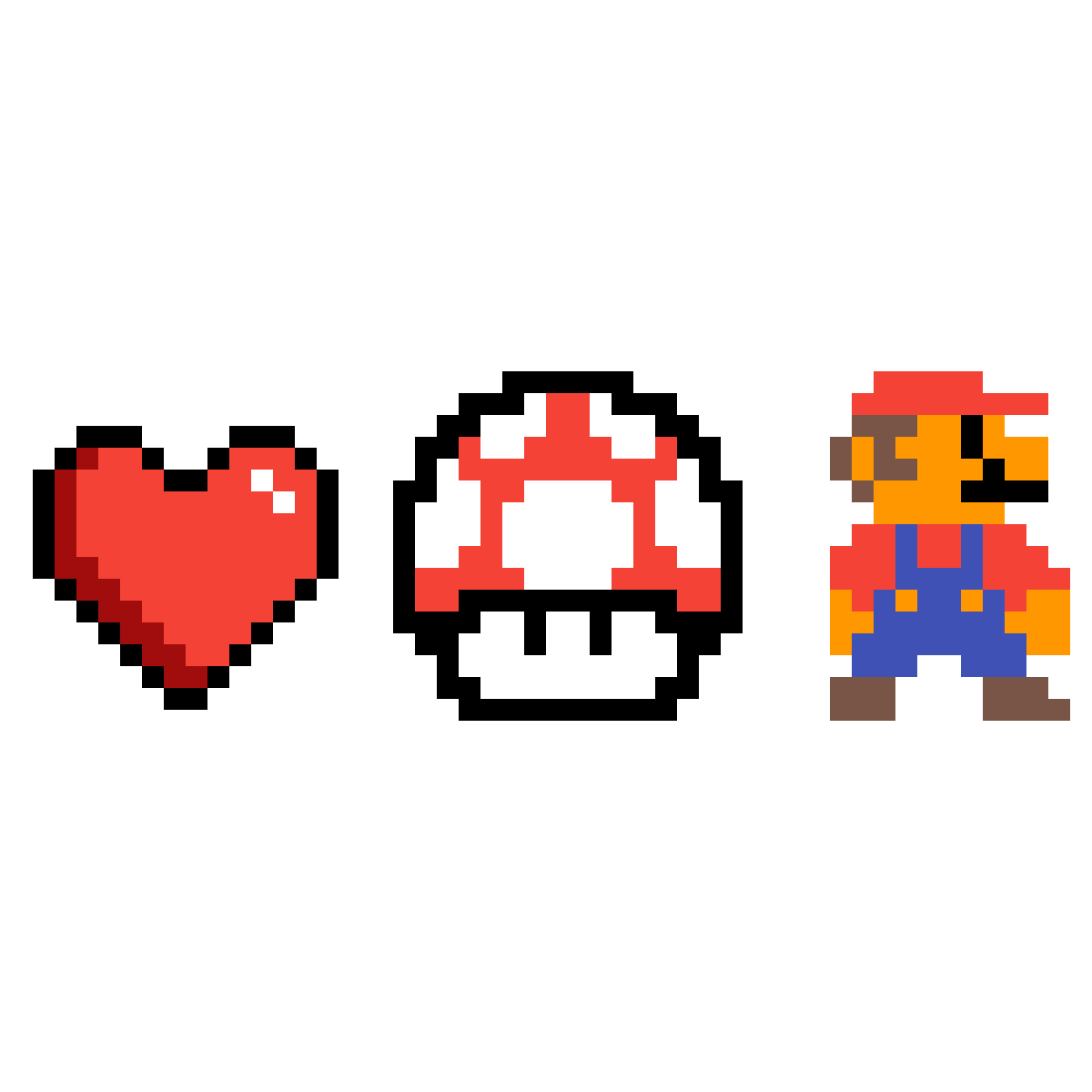 Editing heart-mushroom-mario - Free online pixel art drawing tool ...