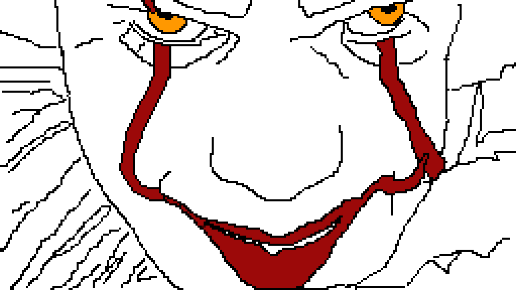 Editing Pennywise (2017 version) - Free online pixel art drawing tool ...