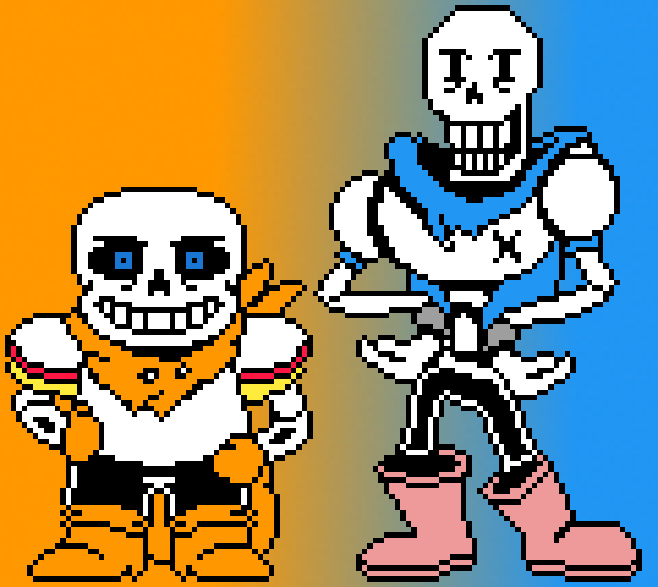 Pixilart - Originswap Bad time Duo by SaveTheFallen