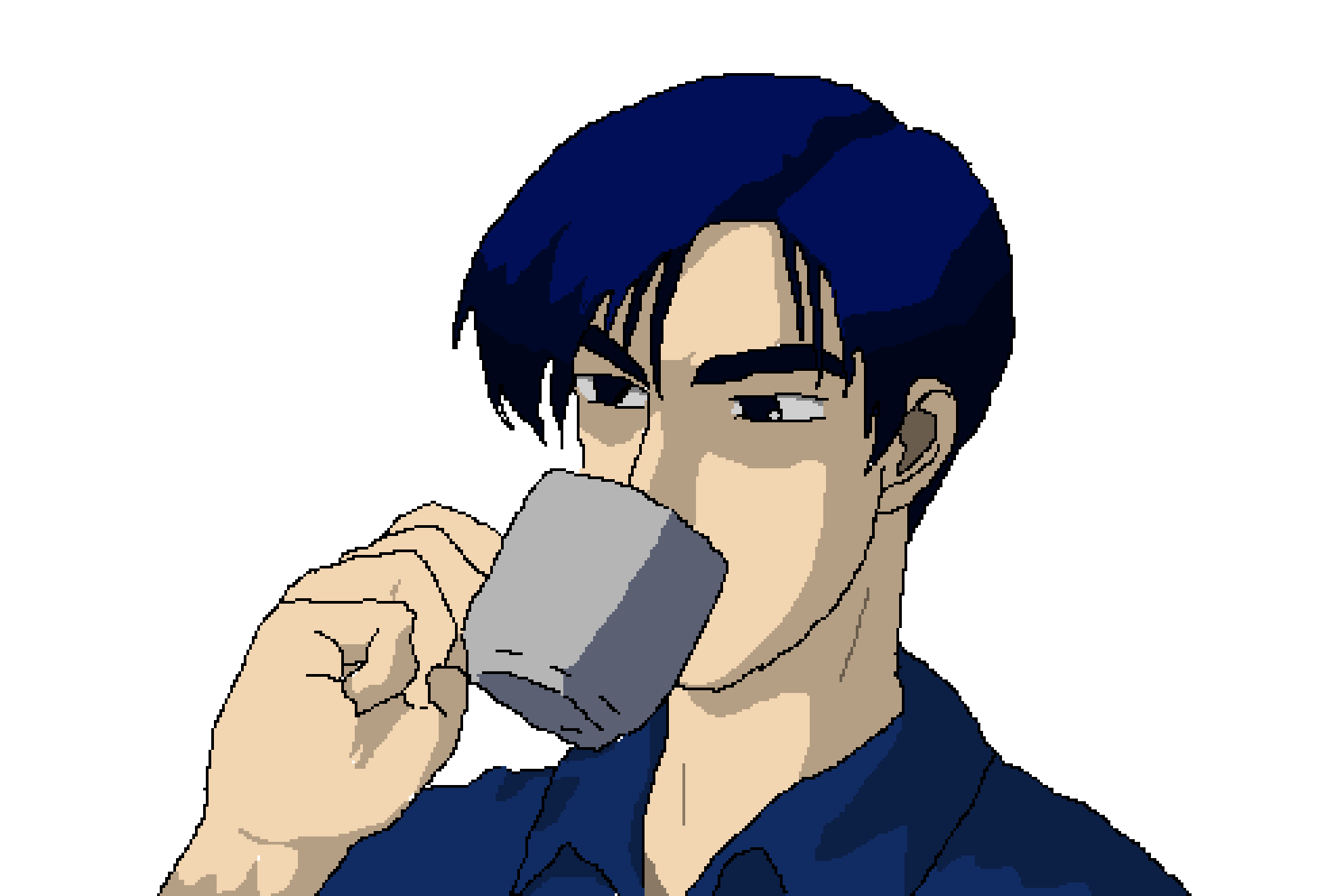 Pixilart - Ryosuke Drinking Tea by wajib