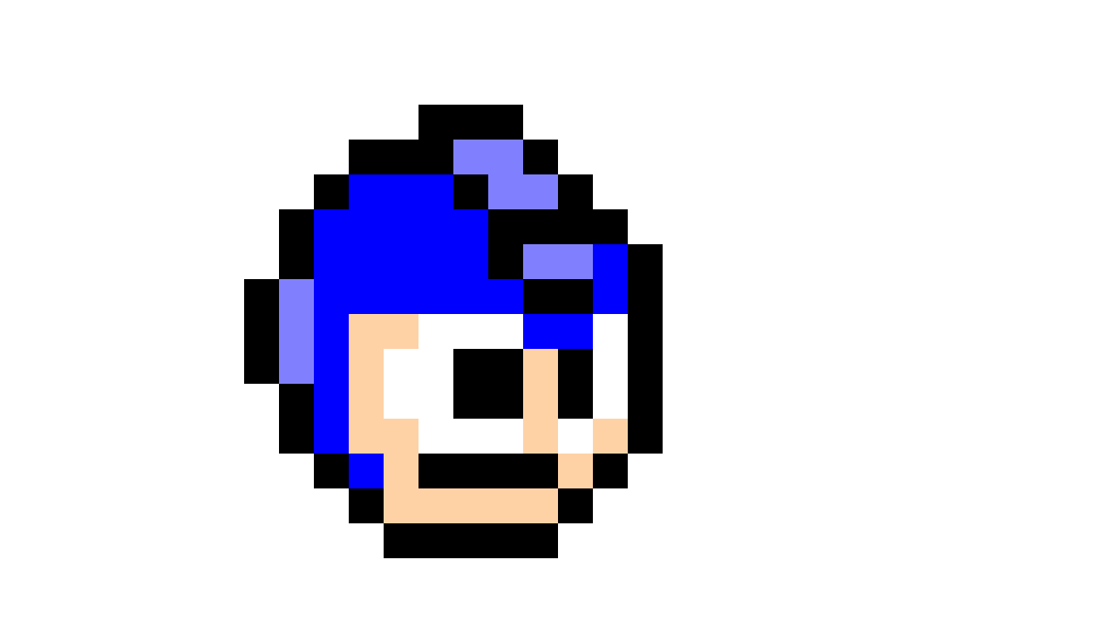 Pixilart - Mega Man's head by Jackab0y