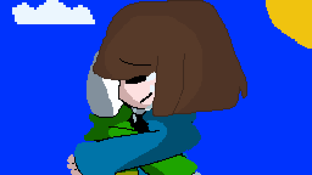 Pixilart - frisk hugging asriel by LolbitLogan