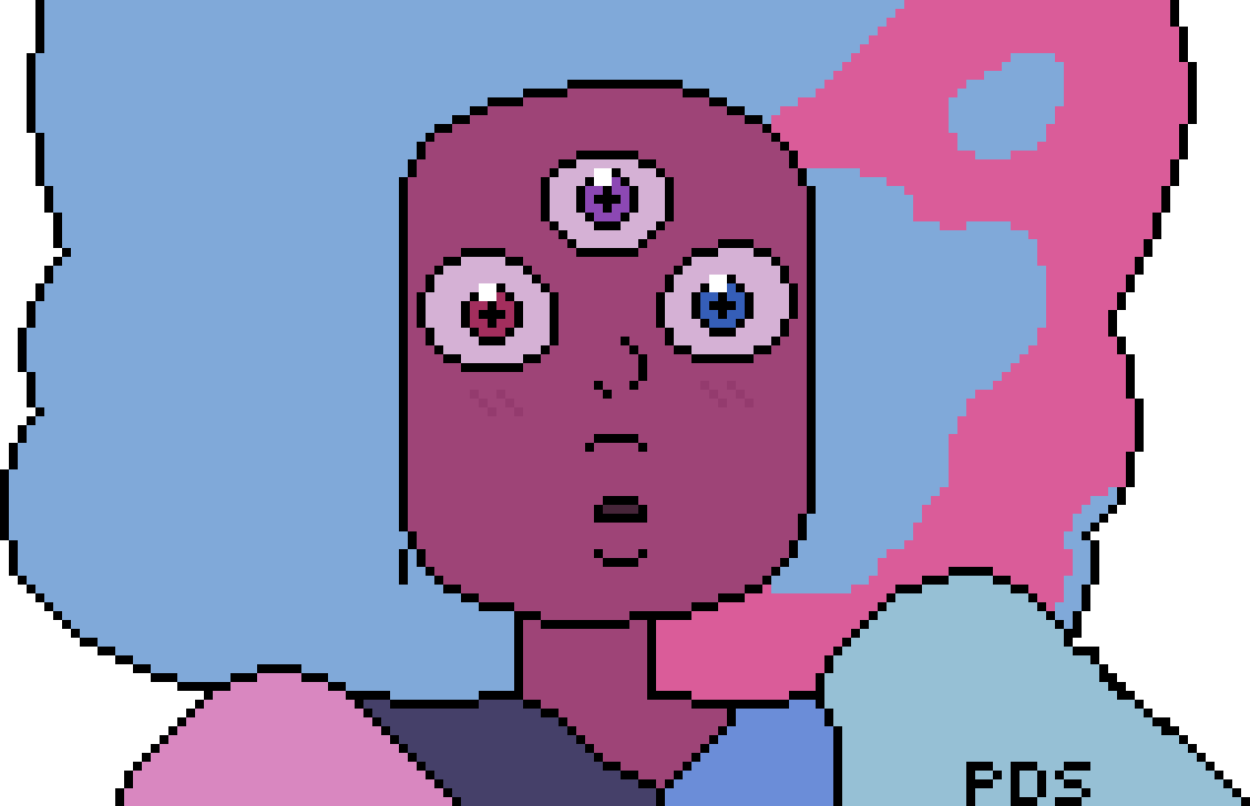 Pixilart - Cotton Candy Garnet - Pixel art by PipocaDeSalto
