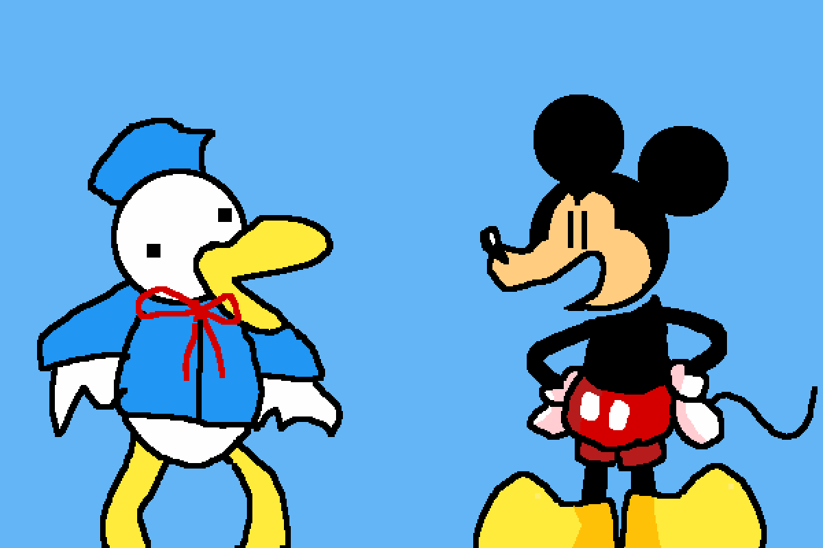 Pixilart - mickey and donald by Kitsune1264