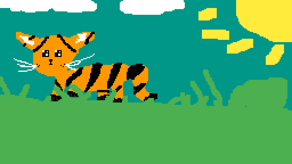 Editing Tiger cub cat - Free online pixel art drawing tool - Pixilart