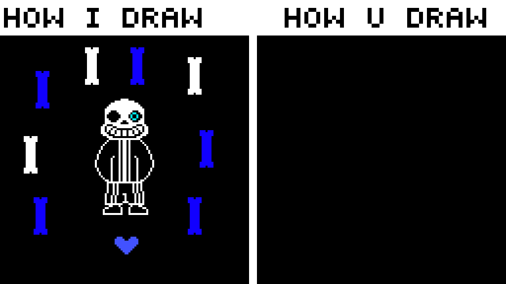 Editing How I/How You Draw Sans battle - Free online pixel art drawing ...