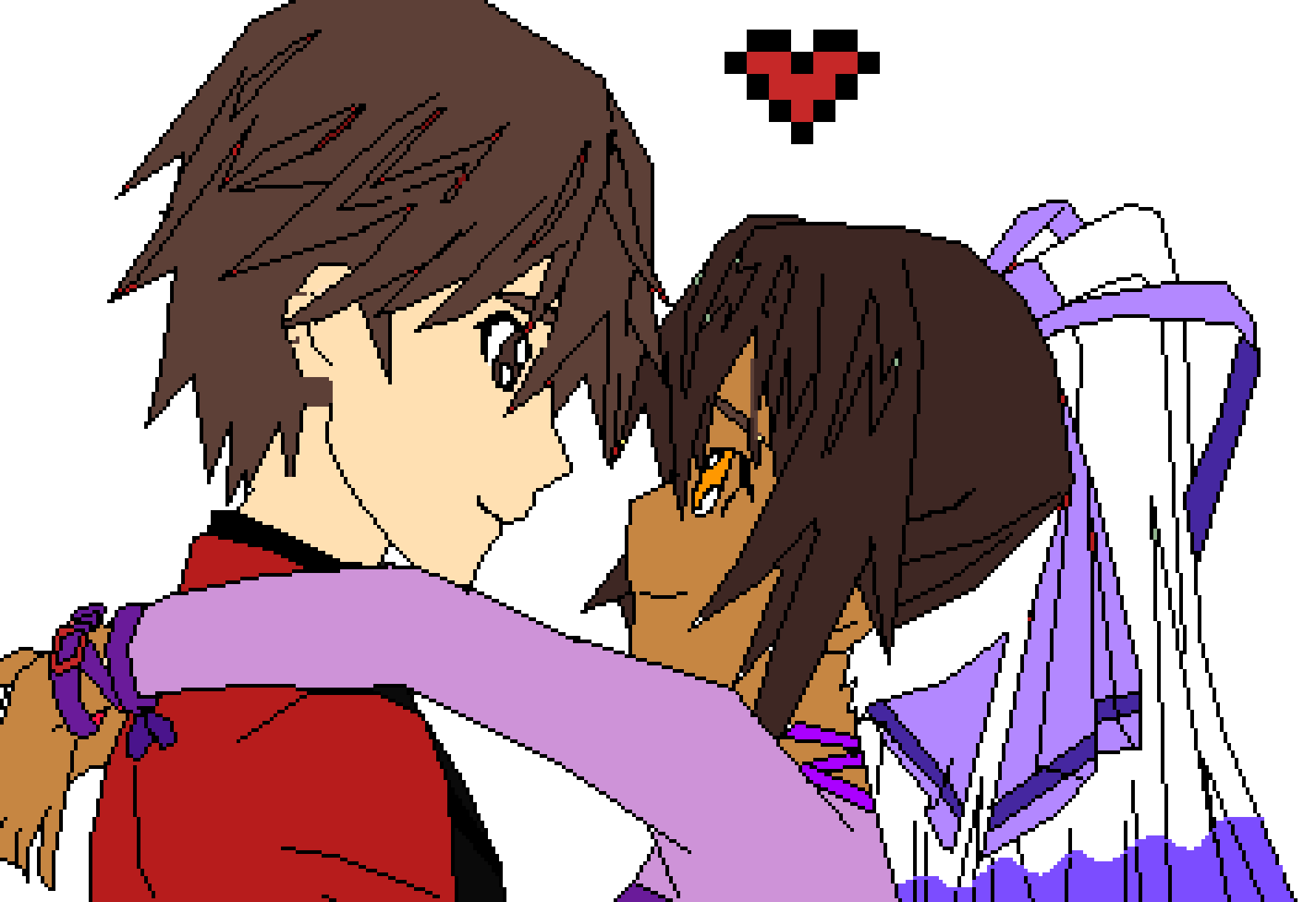 Editing aphmau and aaron - Free online pixel art drawing tool - Pixilart