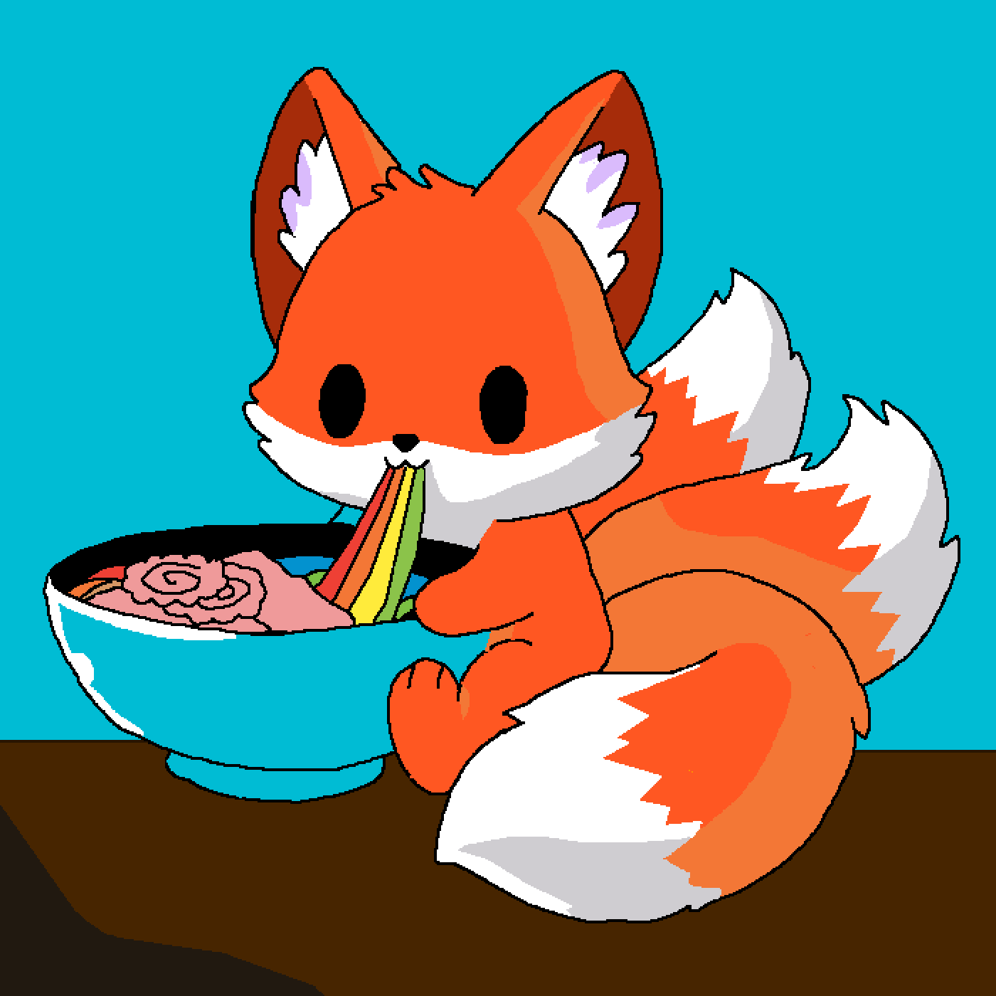 Pixilart Three Tailed Fox By Little Kitten04