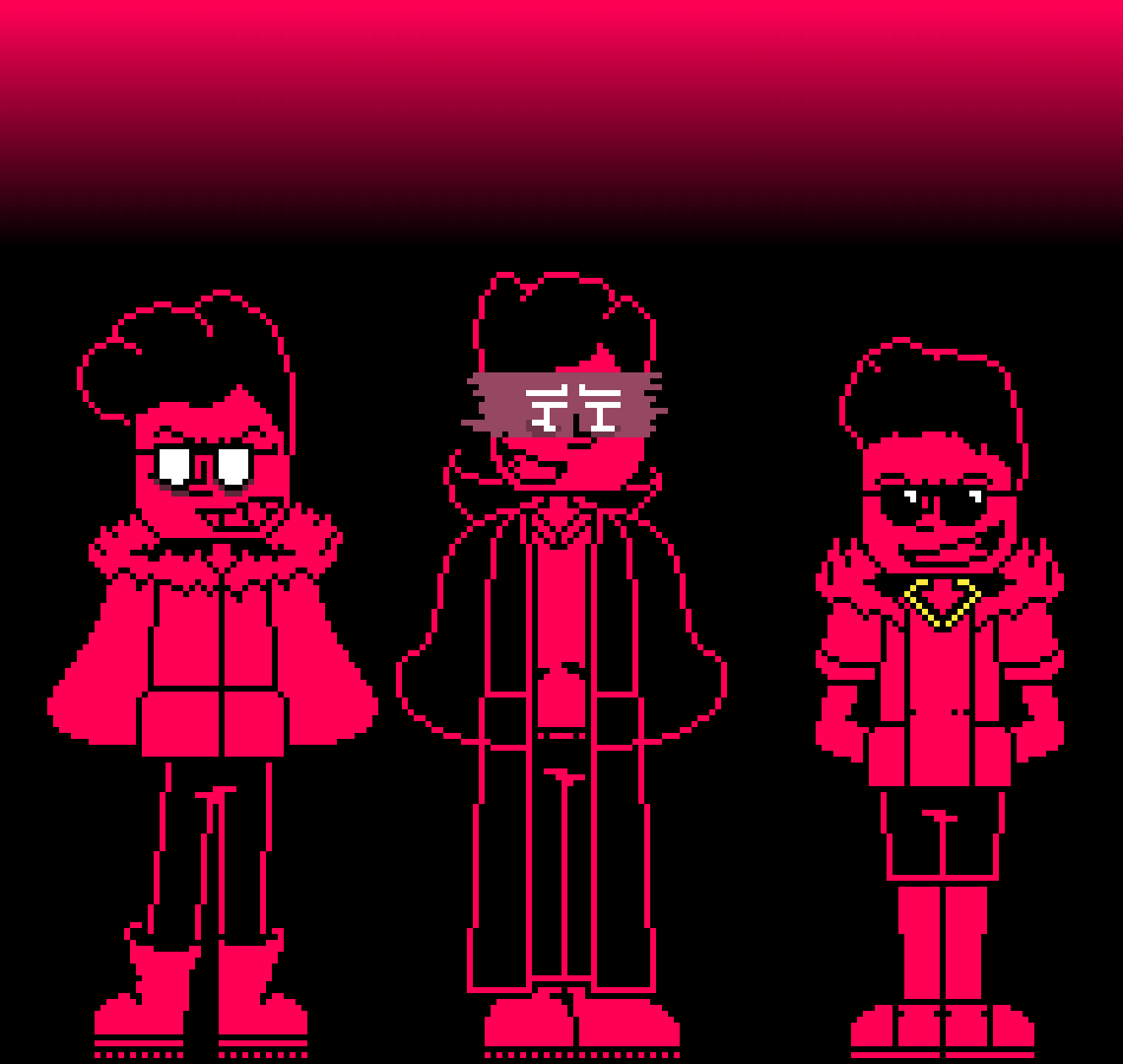Pixilart - The Bad Random Time Trio by ARandomSkeleton
