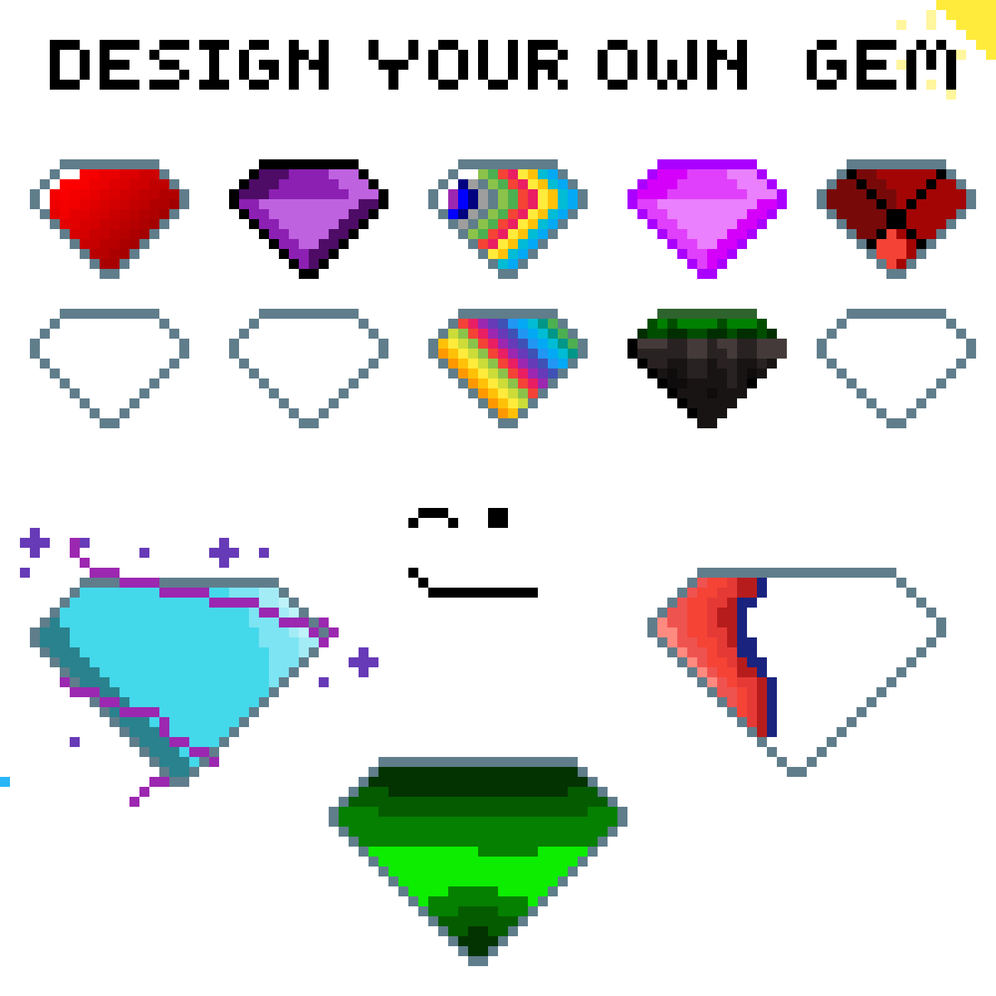Editing design a gem colab! - Free online pixel art drawing tool - Pixilart