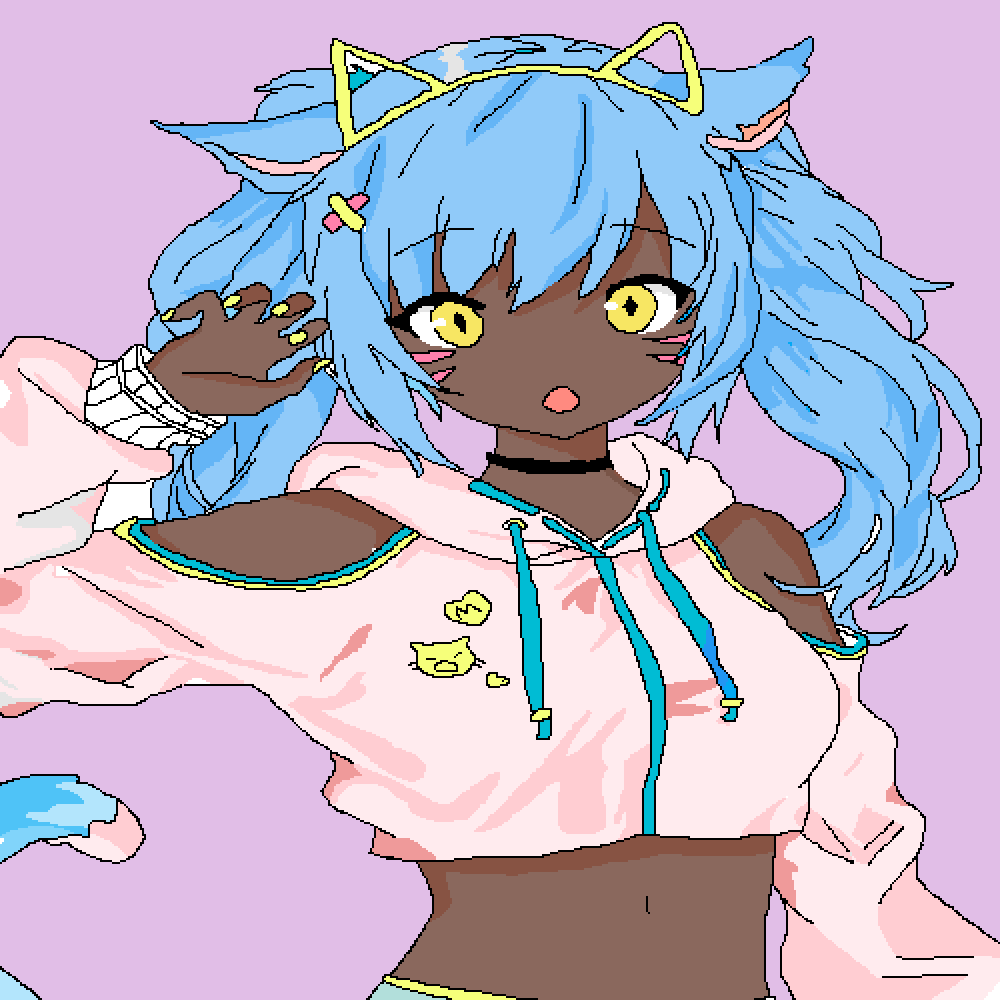 Editing Cat Girl - Free online pixel art drawing tool - Pixilart