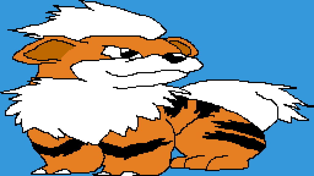 Editing GROWLITHE - Free online pixel art drawing tool - Pixilart