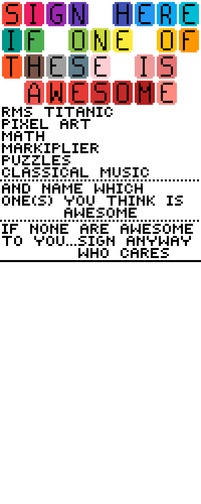 Editing Signatures! - Free online pixel art drawing tool - Pixilart