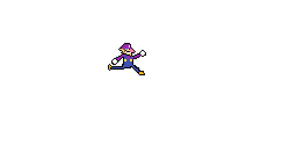 Pixilart - Make this a gif of waluigi running! by The-jimster