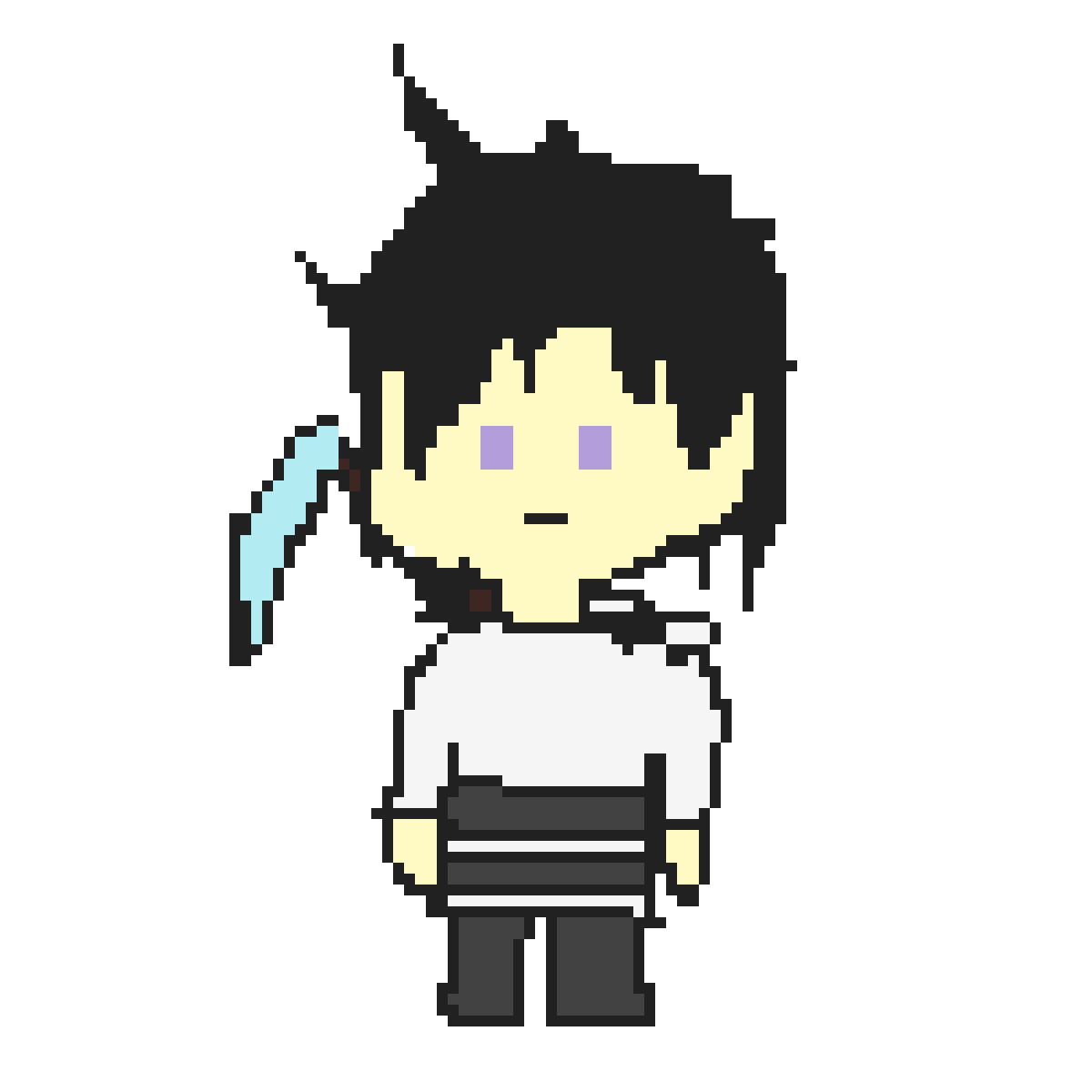 Pixilart - Raven Sprite by Azulflame100