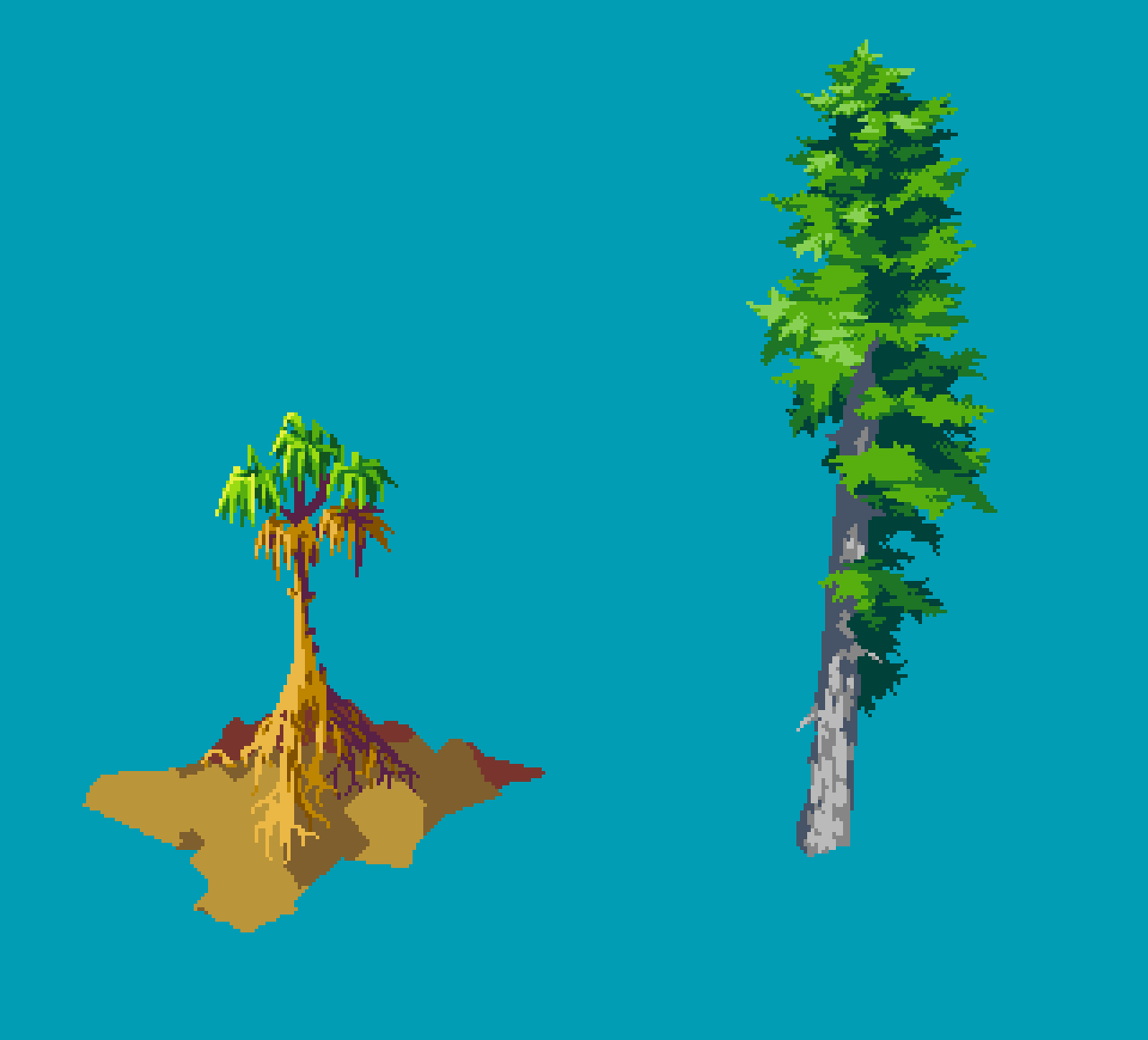 Pixilart - Pair of Trees by Df458