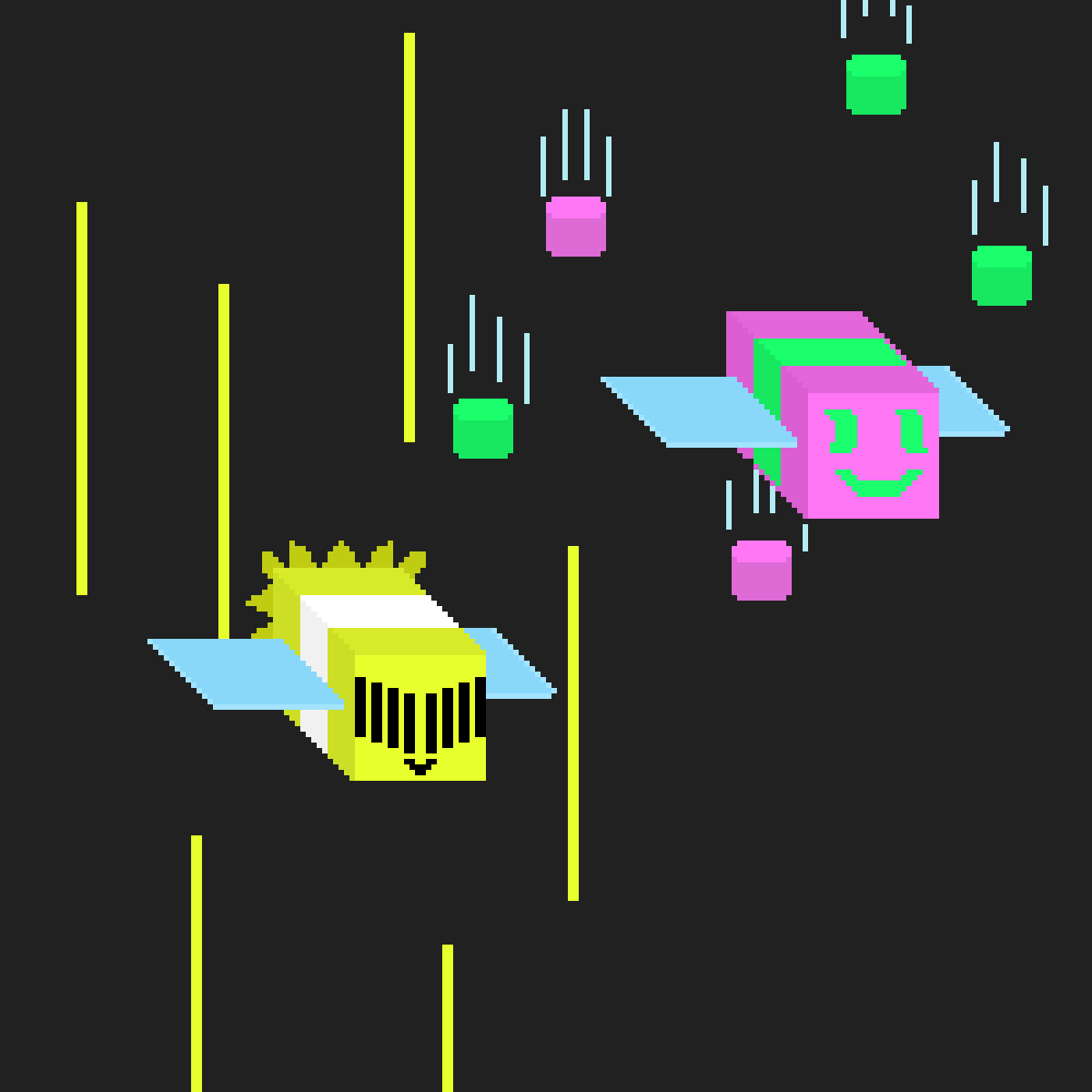 Pixilart - Photon and Gummy bee by THE-CHOOSEN-ONE