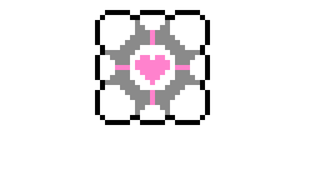Pixilart - Companion Cube by JDAJJJ