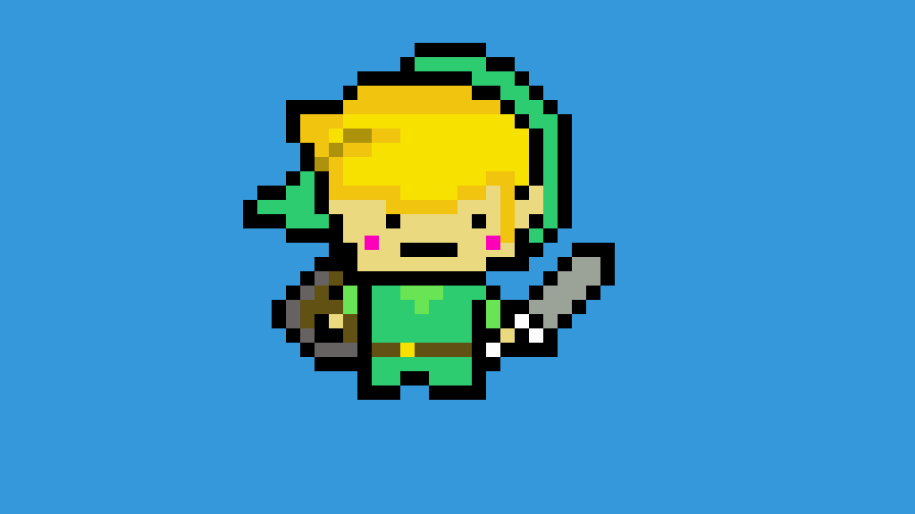 Editing CHIBI LINK!!!!!! - Free online pixel art drawing tool - Pixilart