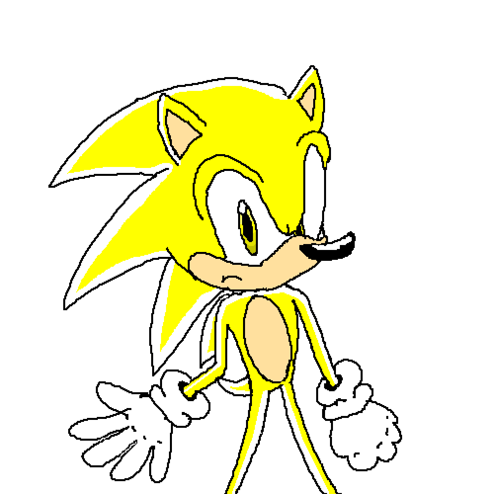 Pixilart - NEW SONIC FORM by SuperSonic29