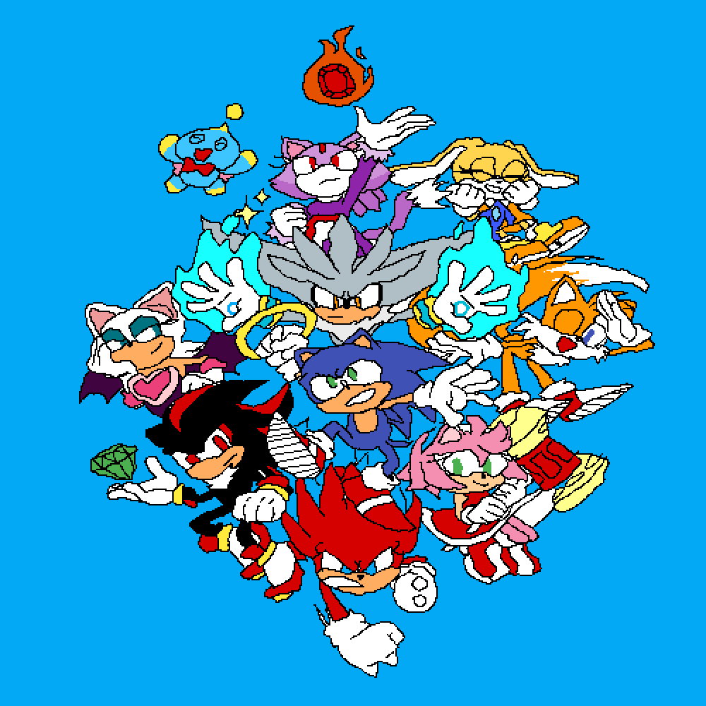 Pixilart - sonic team by Sonic-Gamer