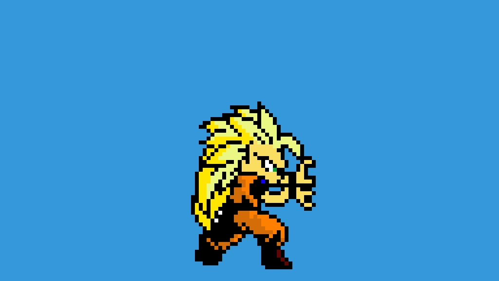 Editing SSJ3 Goku - Free online pixel art drawing tool - Pixilart