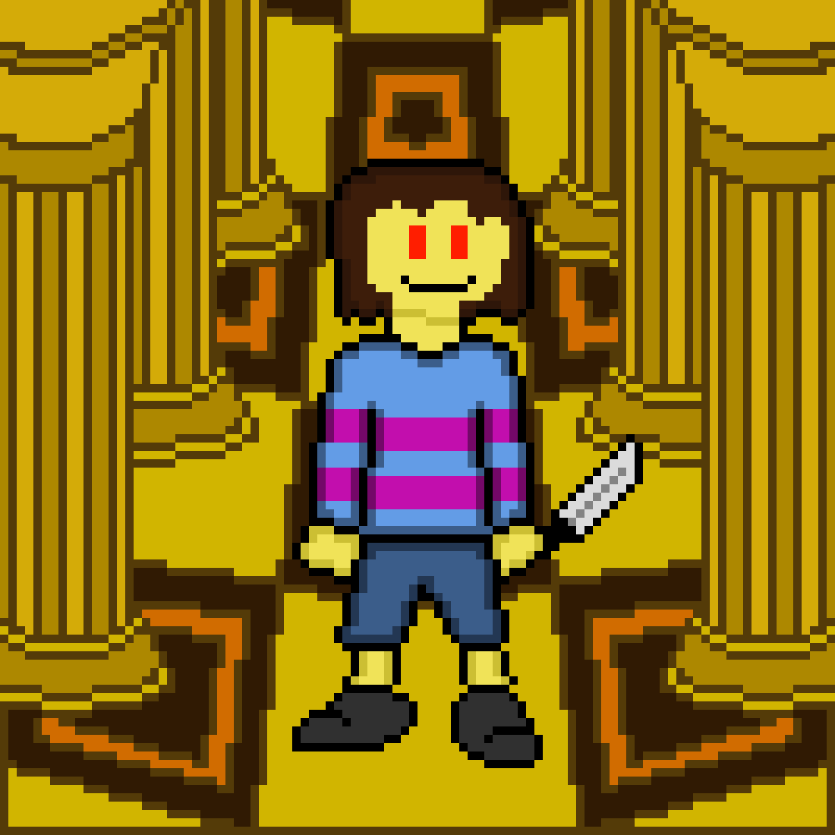 Pixilart - (Color/Corrupt) Frisk by Immediate54