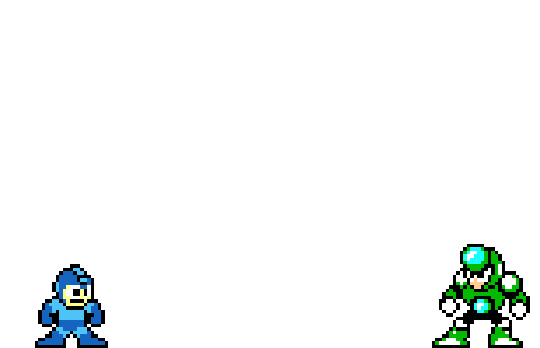 Pixilart - megaman vs crystal man by LightModeIsBad