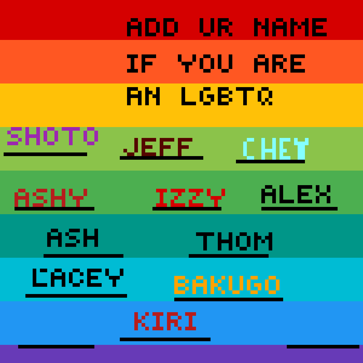 Editing LGBTQ+ - Free online pixel art drawing tool - Pixilart