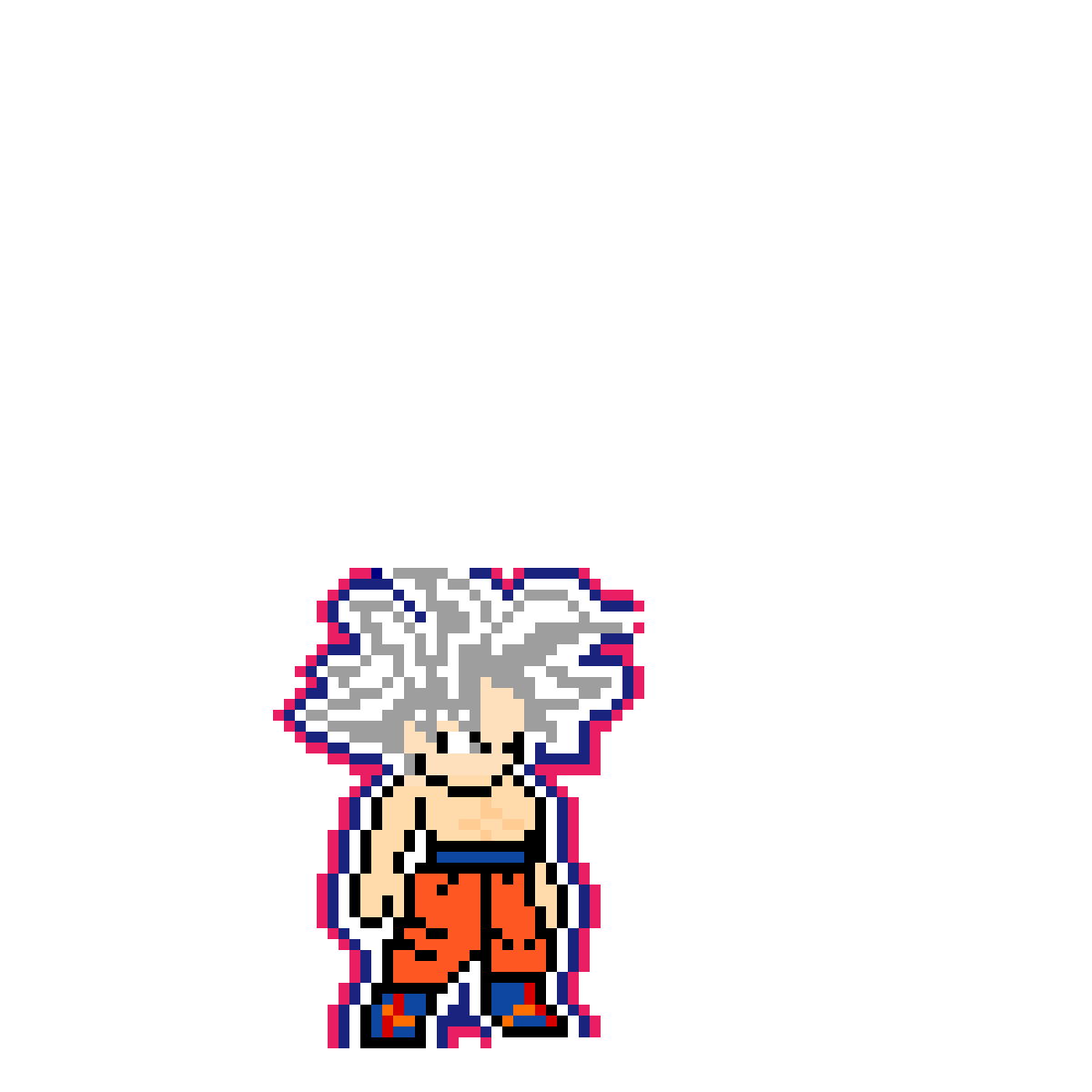 Editing Goku Ultra Instinto - Free online pixel art drawing tool - Pixilart