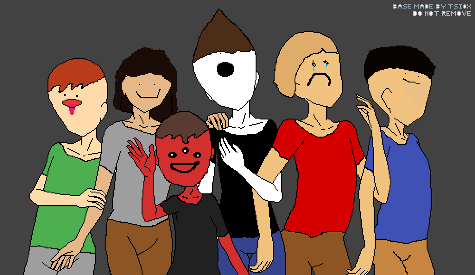 Pixilart - Team six funny faces by Redacted-Jaxon