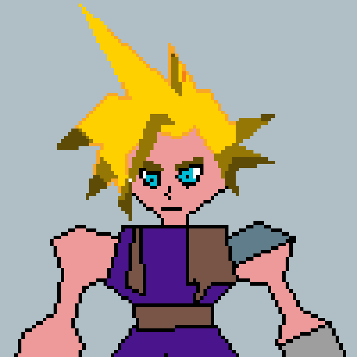 Pixilart - FF7 cloud strife by robot-x