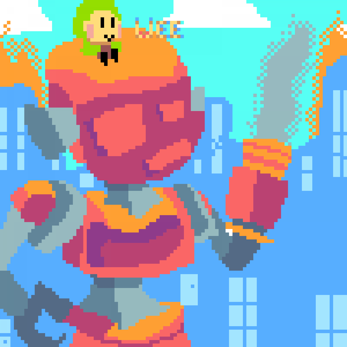 Pixilart - slinky giant robot by julaino