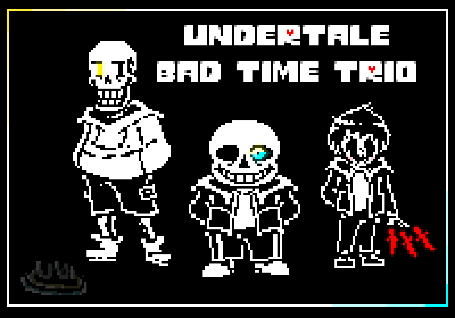 Pixilart - Bad time trio V2 by Underverseink1