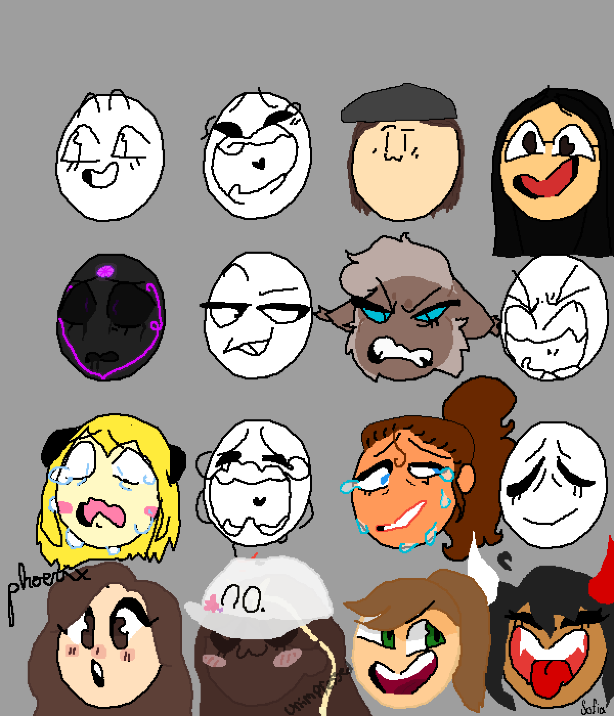 Editing Facial Expressions - Free online pixel art drawing tool - Pixilart