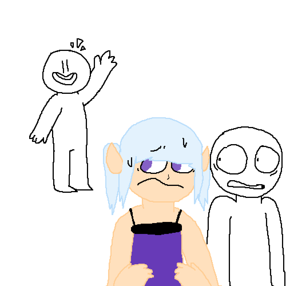 Pixilart - COLLAB (elfie in modern clothes!?) (idk why) by Derpy1girl