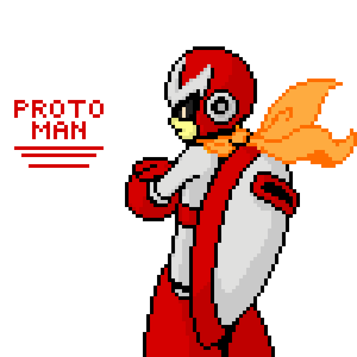 Pixilart - this is Protoman by Rizztar