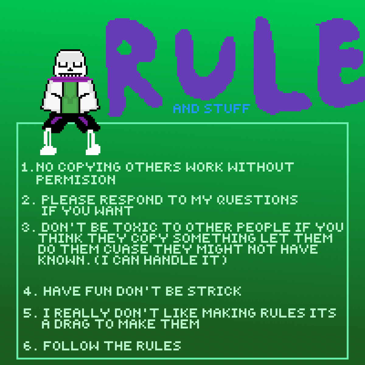 Pixilart - Rules by Anonymousdragon