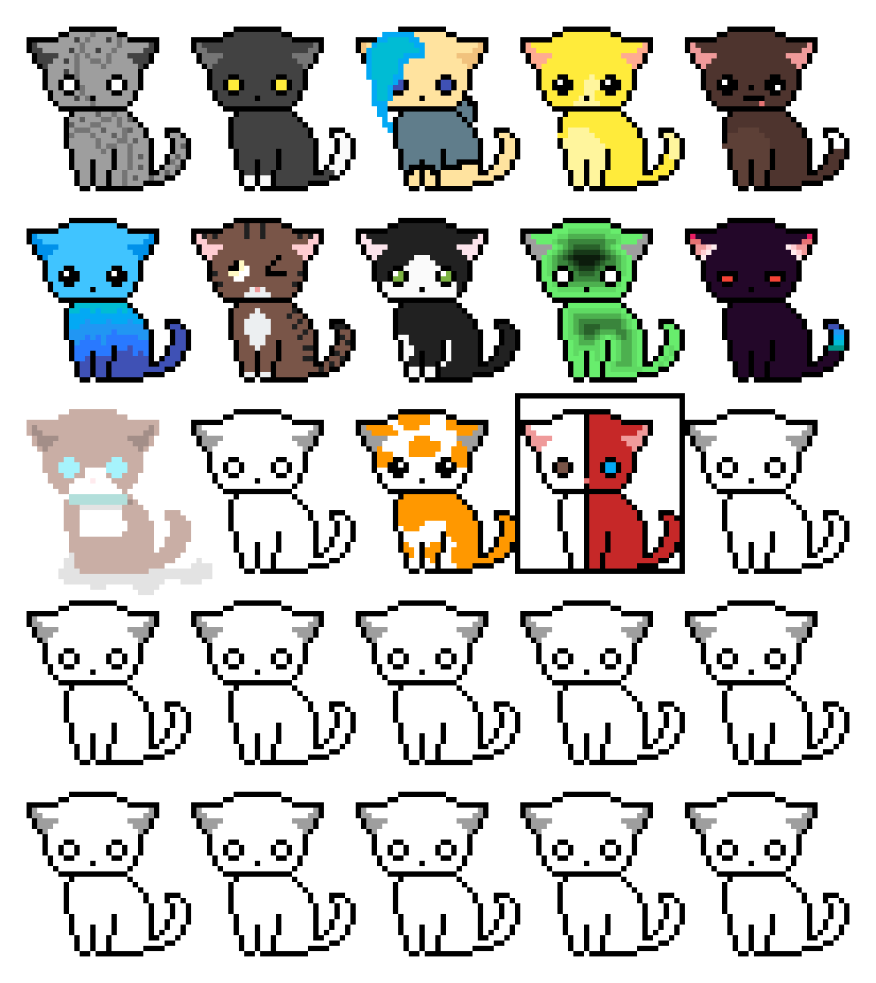 Editing todoroki the cat~ - Free online pixel art drawing tool - Pixilart