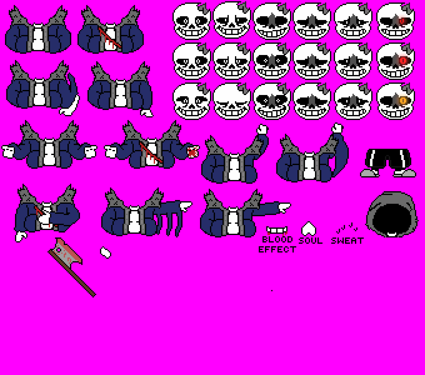 Pixilart - Horror Sans Sheet V3 by Dying-Artist