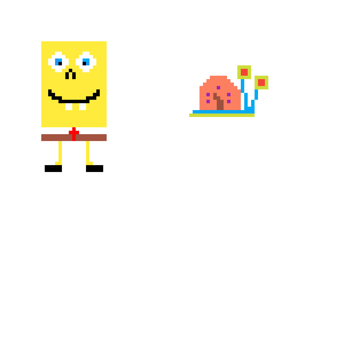 Editing svampebob - Free online pixel art drawing tool - Pixilart