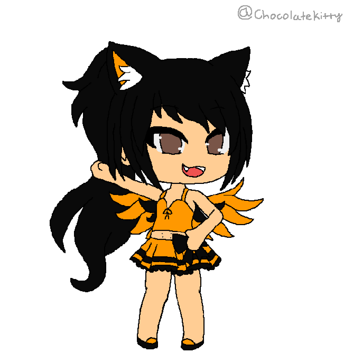 Pixilart - saber tooth tiger girl by CottonCandyGirl