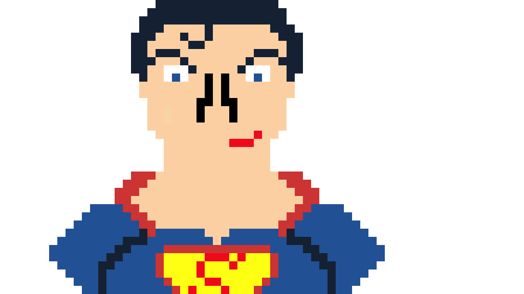 Editing Superman - Free online pixel art drawing tool - Pixilart