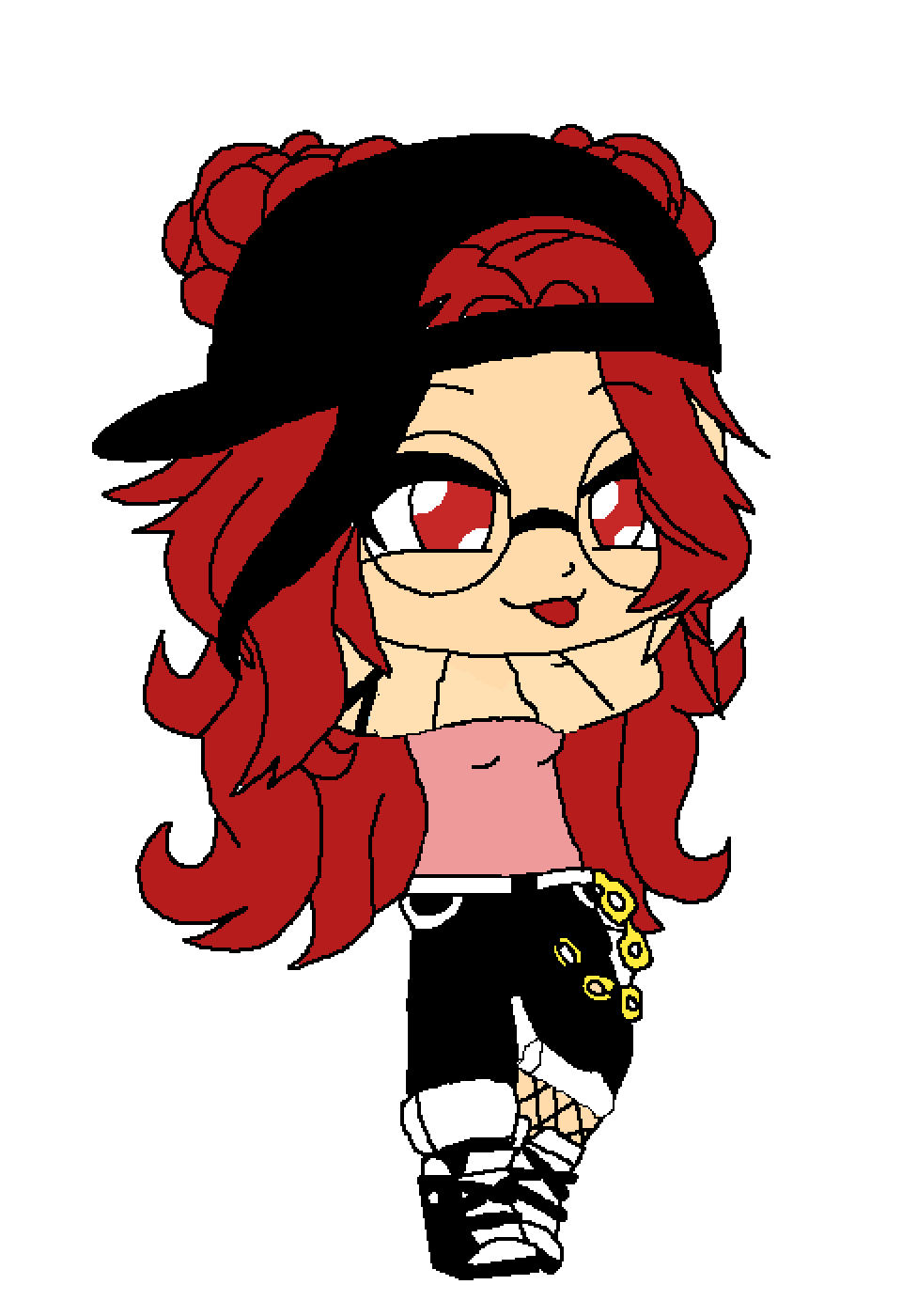 Pixilart - a red girl by I-am-gacha-girl