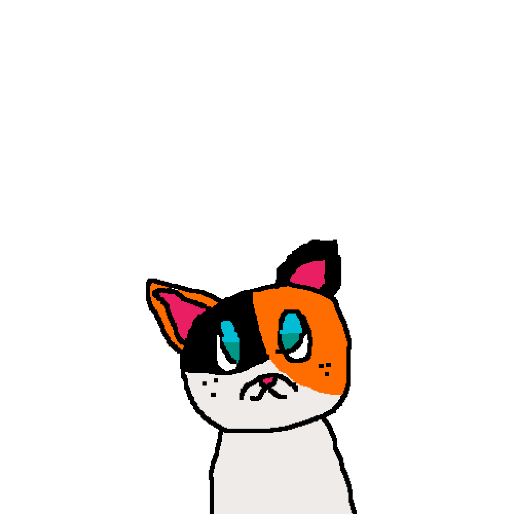 Pixilart - calico cat new oc by drawerdcool1432