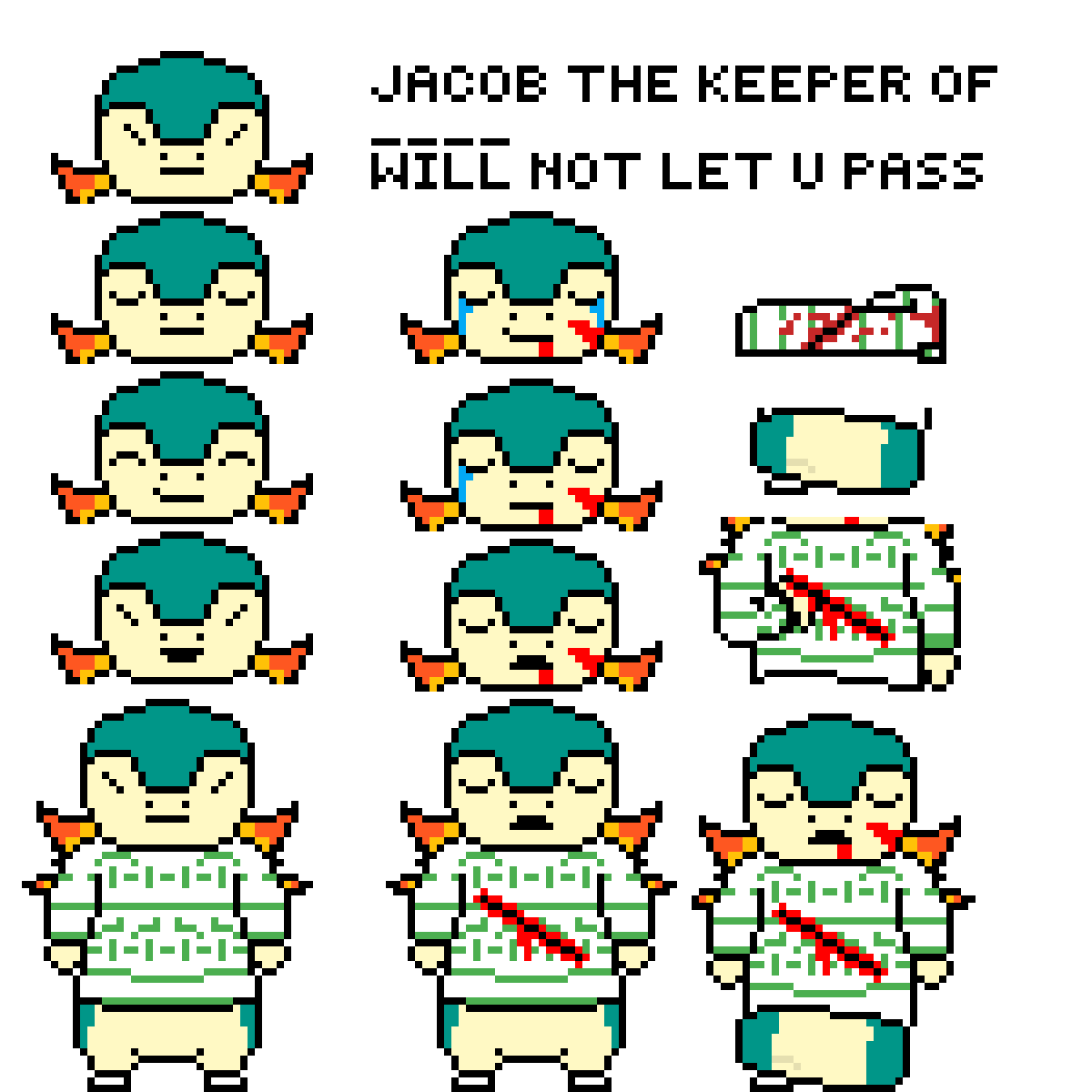 Pixilart - Jacob sprite sheet my au by Dandefeater