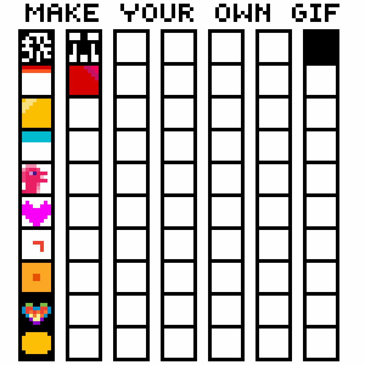 Editing Make your own GIF - Free online pixel art drawing tool - Pixilart