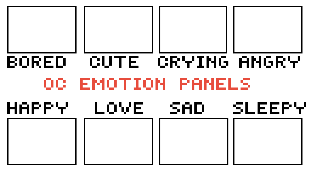 Pixilart - Oc Emotions panel's by ScarletFlame1